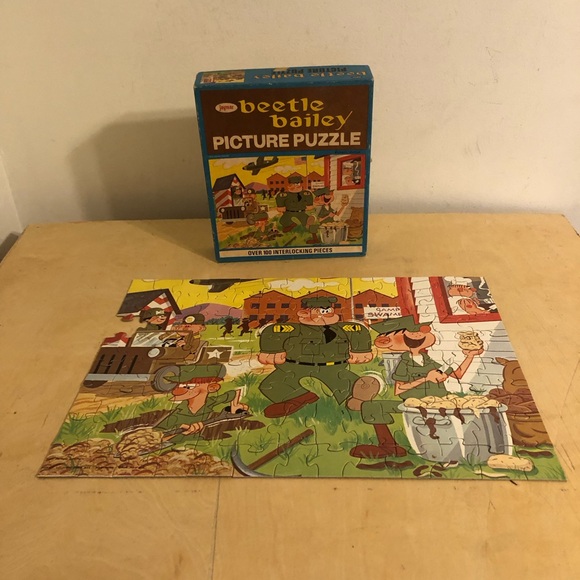 Jaymar | Games | Vintage 96s Jaymar Beetle Bailey Picture Puzzle Potato ...